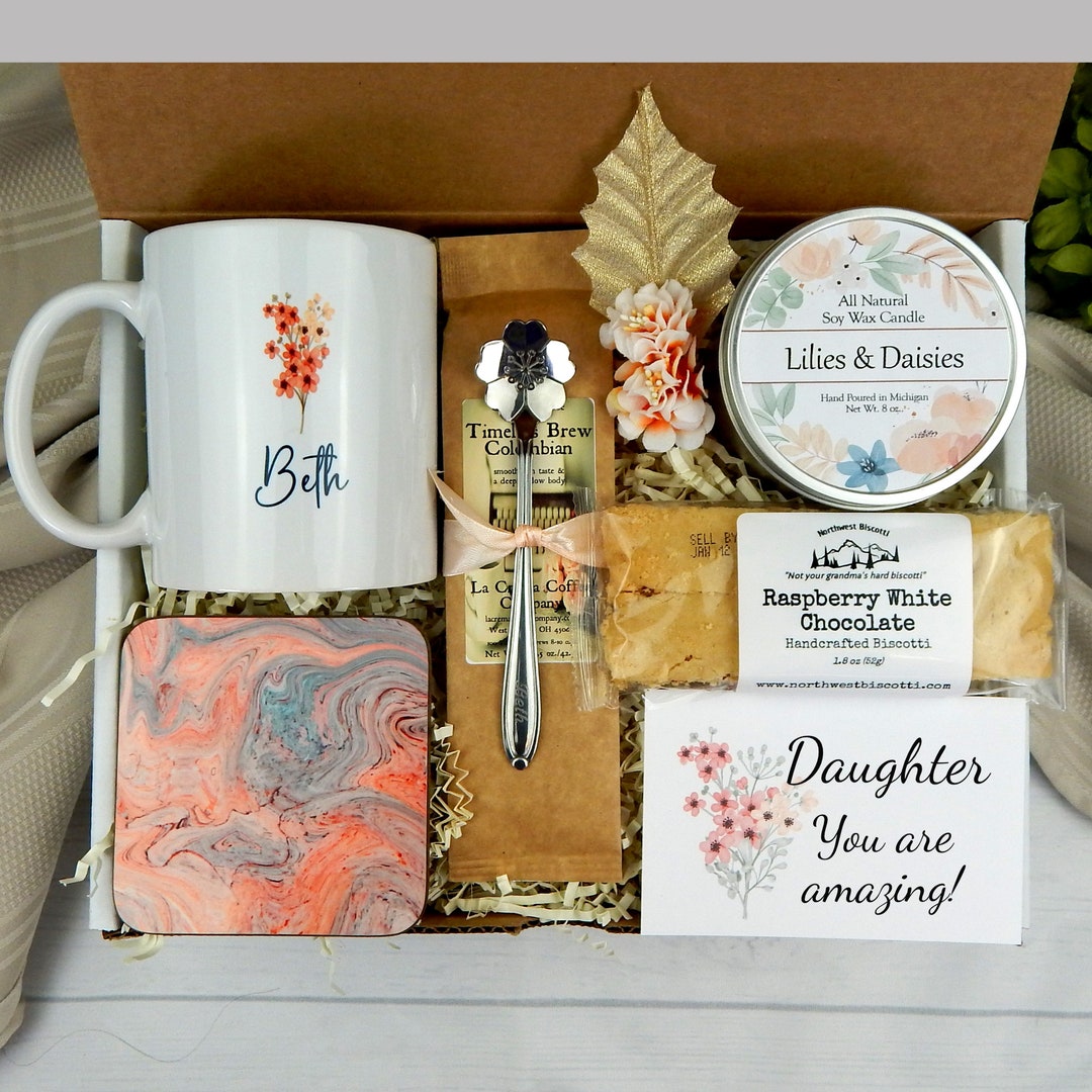 Personalized Daughter Gift Box: Mug, Candle & Coffee - Etsy