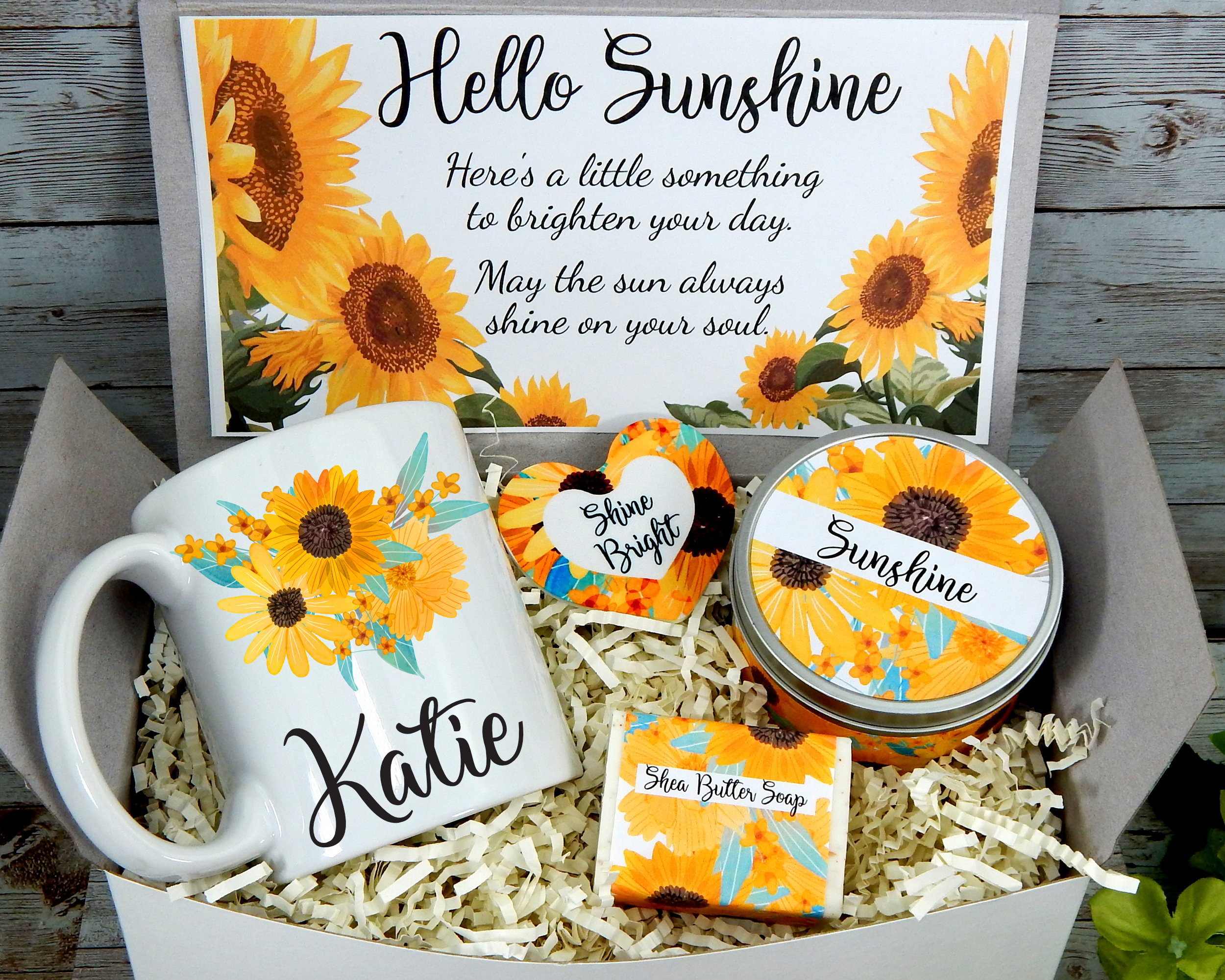Hello Sunshine Gift Box Personalized Sunshine Box Sunshine - Etsy