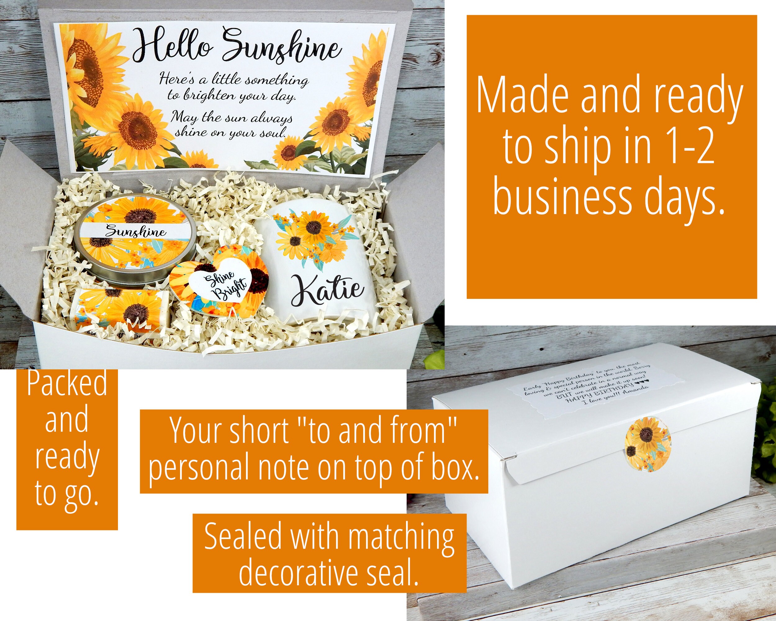 Hello Sunshine Gift Box Personalized Sunshine Box Sunshine | Etsy