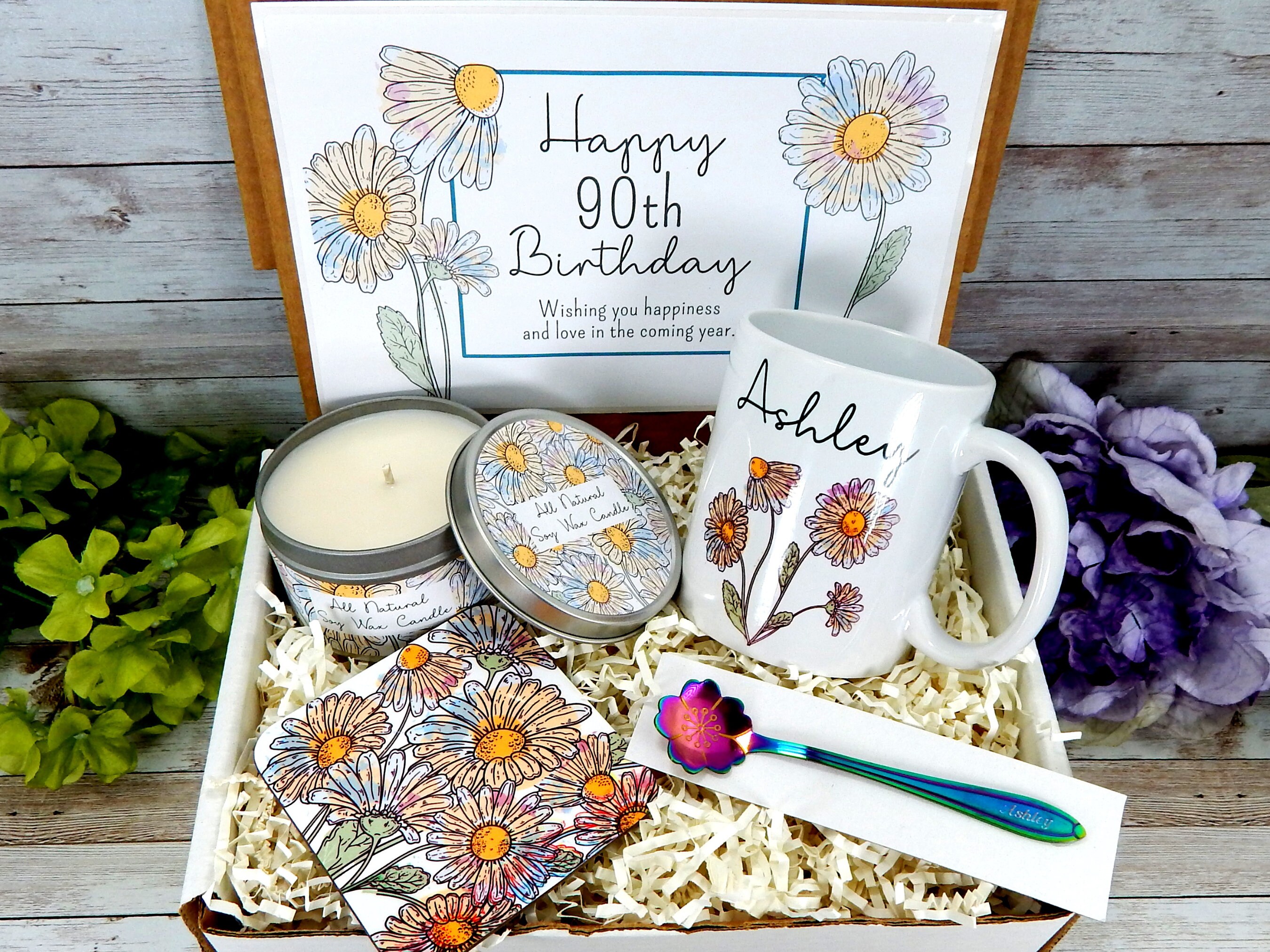 Personalized 90th Birthday Gifts Birthday Gift Basket for - Etsy