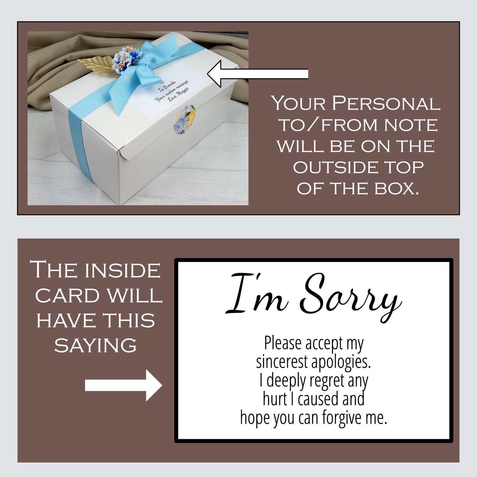 I'm Sorry Gift - Gift to Apologize - Apology Gift Basket - Thoughtful ...
