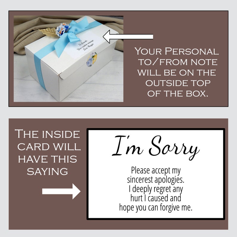 I'm Sorry Gift - Gift to Apologize - Apology Gift Basket - Thoughtful ...