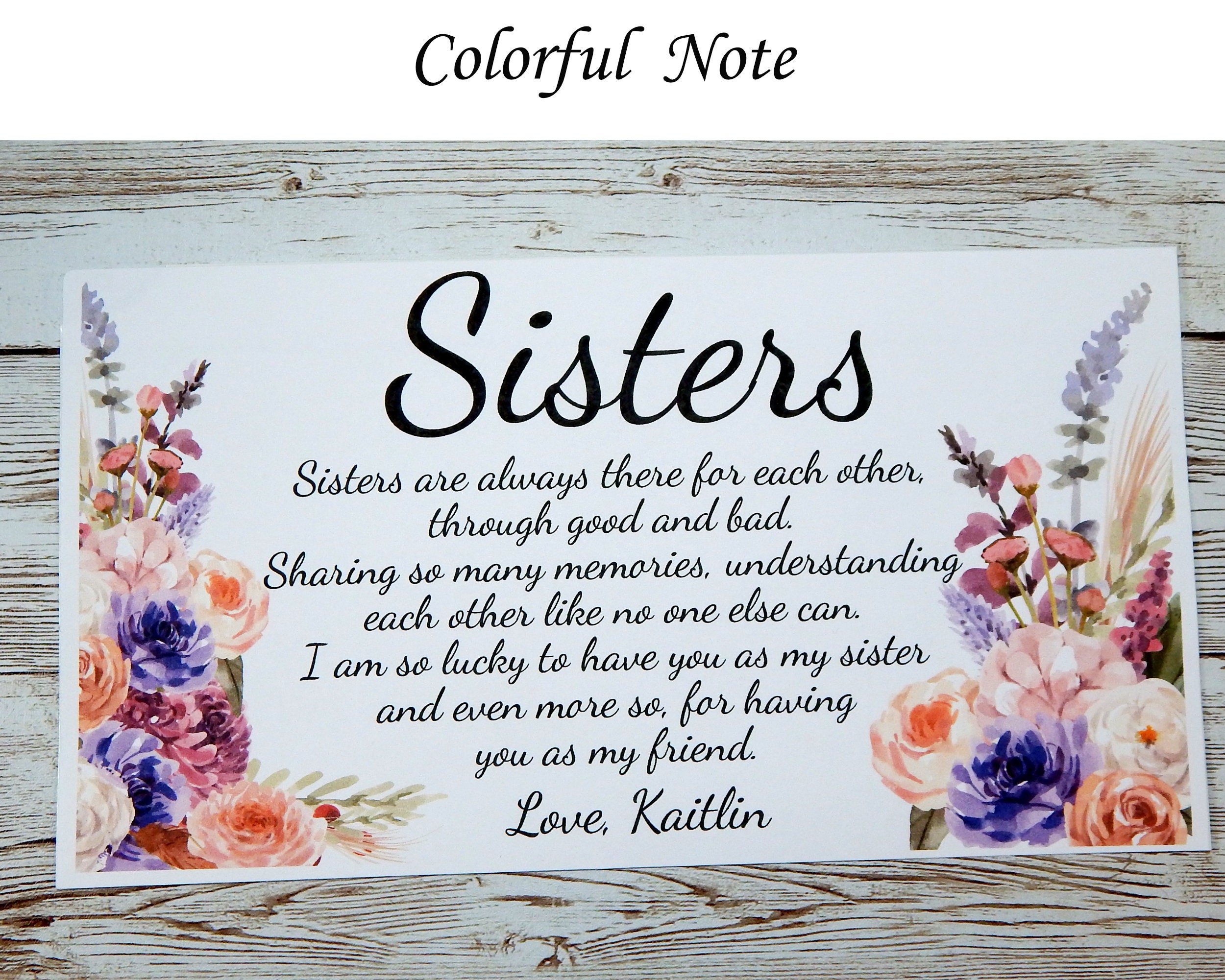 Gift for Sister From Sister Sister Birthday Gift Sister | Etsy