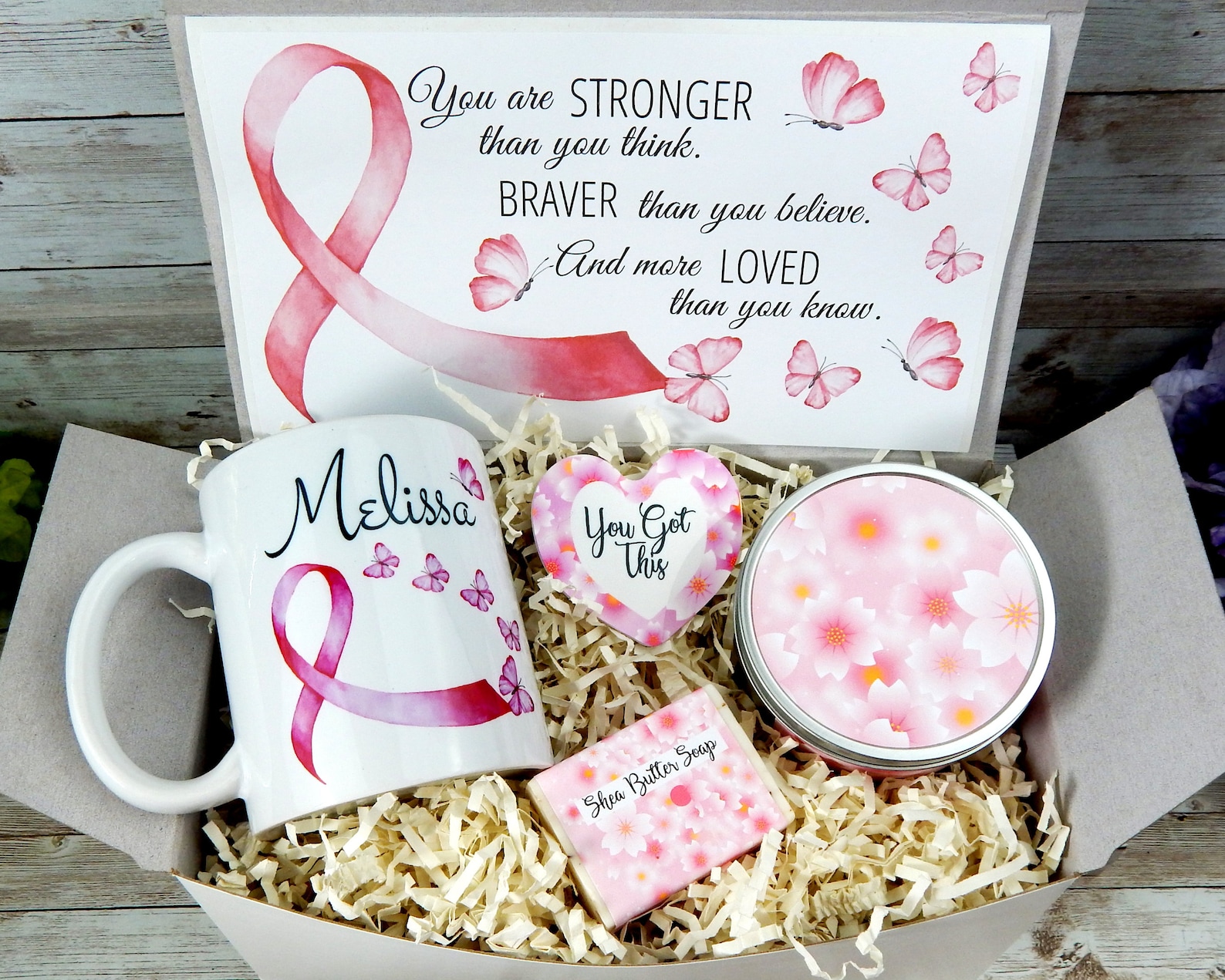 Breast Cancer Gift Basket Breast Cancer Gift Box | Etsy