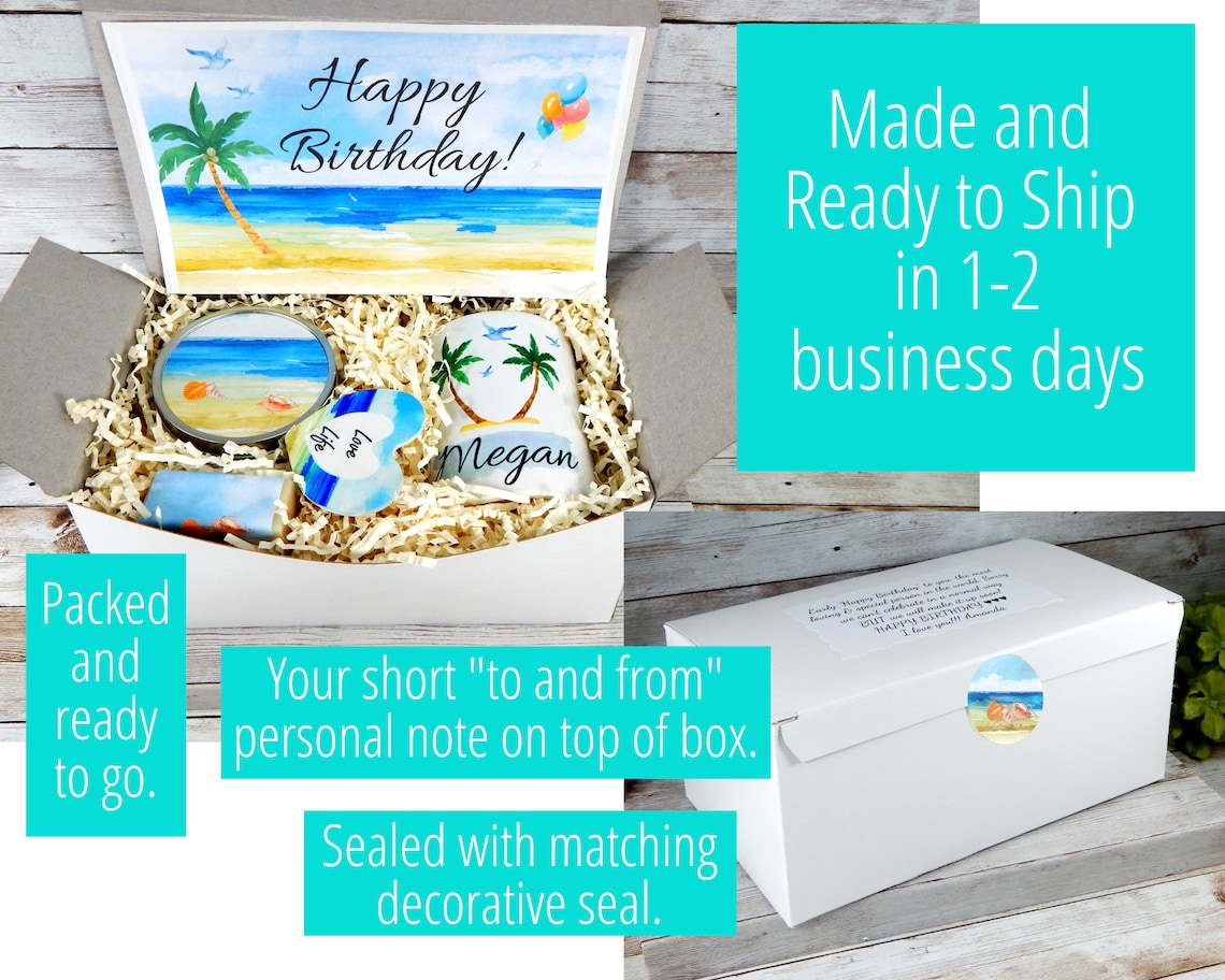 Beach Birthday Gift Basket Birthday Present for Beach Lover | Etsy