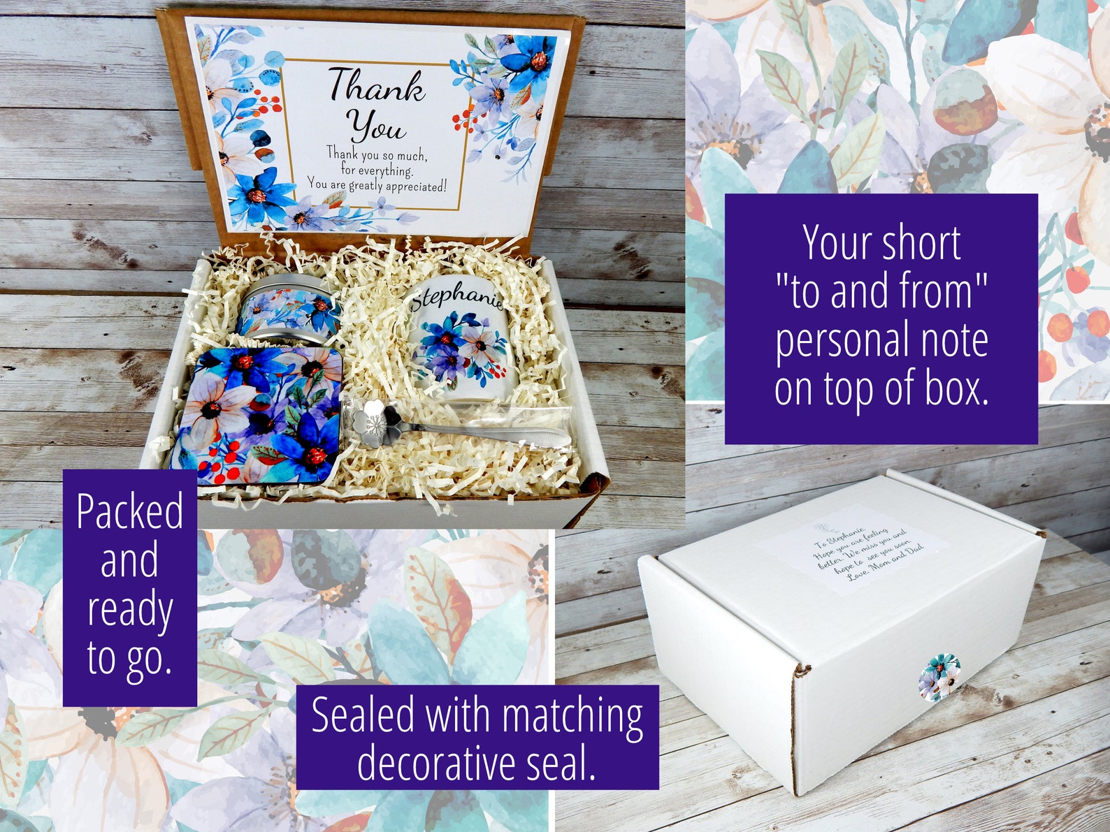 Personalized Thank You Gift Basket With Coffee Mug - Etsy