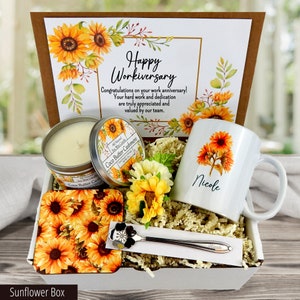 Workiversary Gift Basket for Women - Work Anniversary Gift for Employee ...