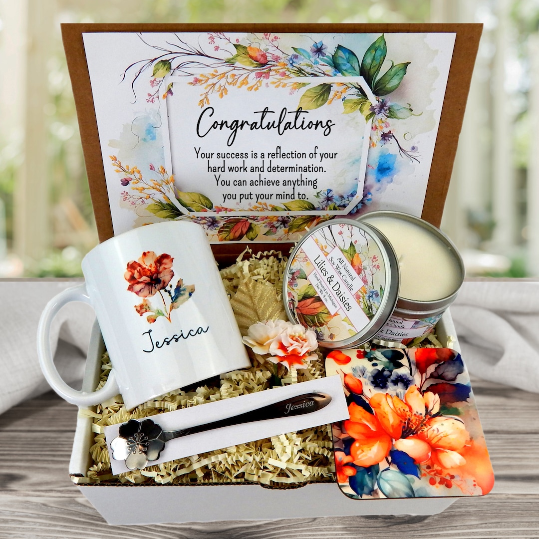 Congrats Gift Basket for Women - Personalized Congratulations Gift ...