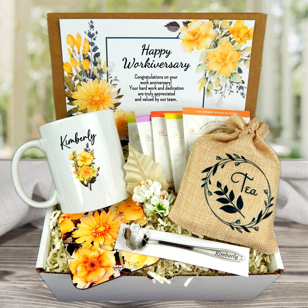 Workiversary Gift for Women - Work Anniversary Gift Basket With ...