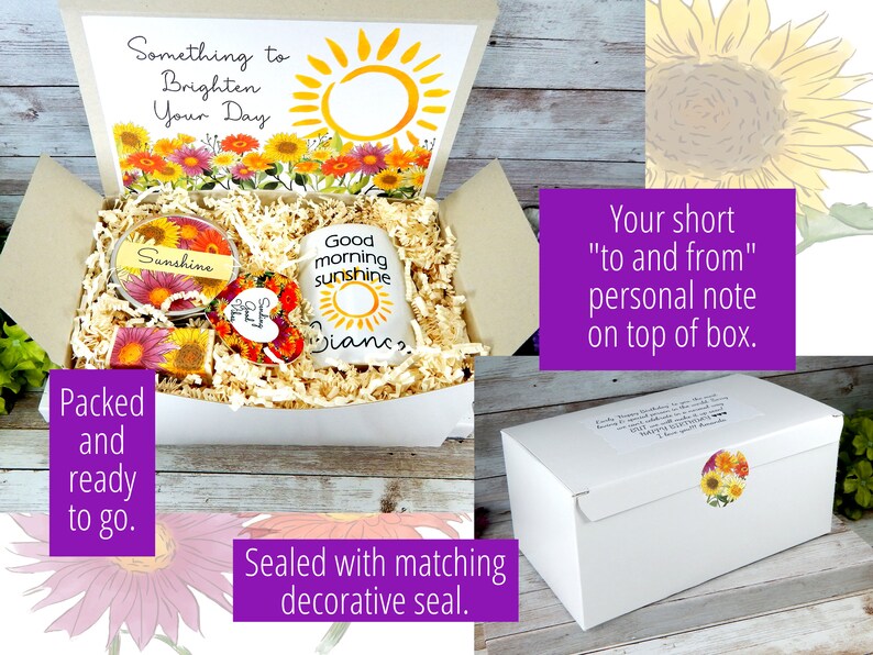Sunshine Gift Box Brighten Your Day Personalized Sunshine - Etsy