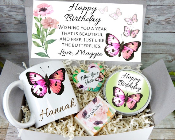 Butterfly Gift Box Personalized Birthday Gifts for Women | Etsy