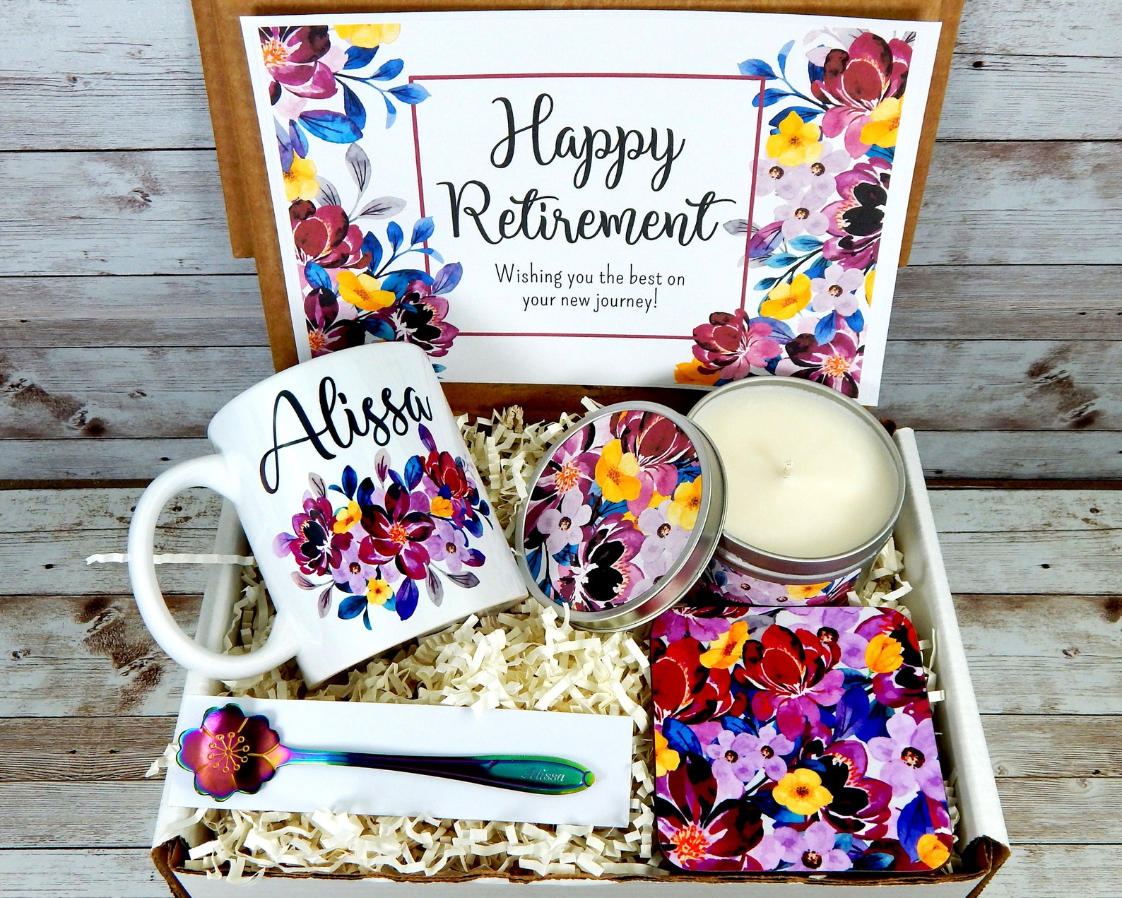 Retirement Gift Box Retirement Gift Basket With Personalized | Etsy