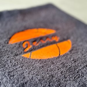 Personalized Basketball Embroidered Towel: Custom Name Sports Gift - Etsy