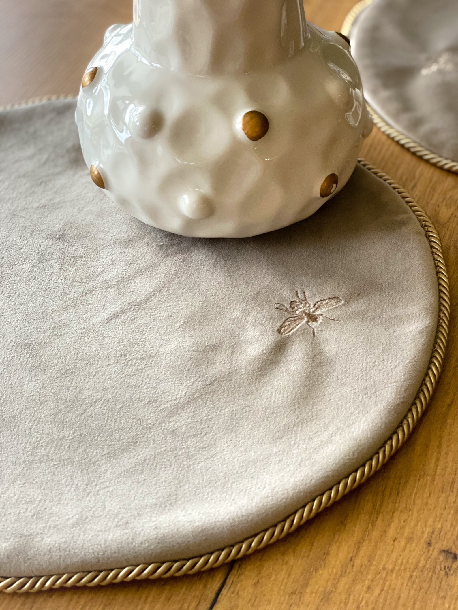 VELVET TABLE MATS Set of 4 Table Mats Velvet Placements - Etsy