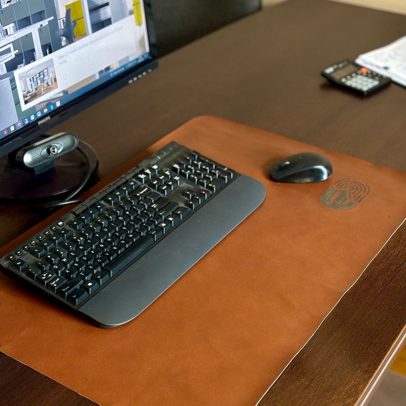 Office Desk Leather Mat - Etsy