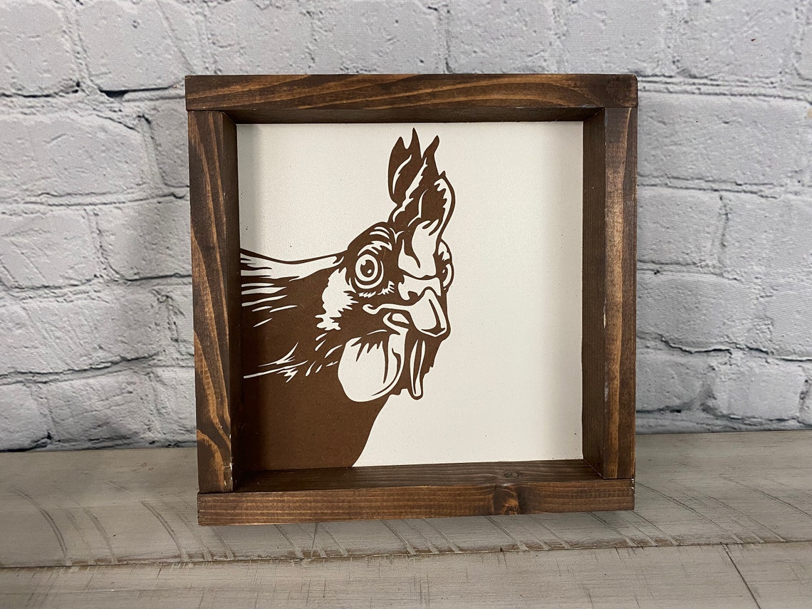 Chicken Sign Farmhouse Decor Animal Signs - Etsy