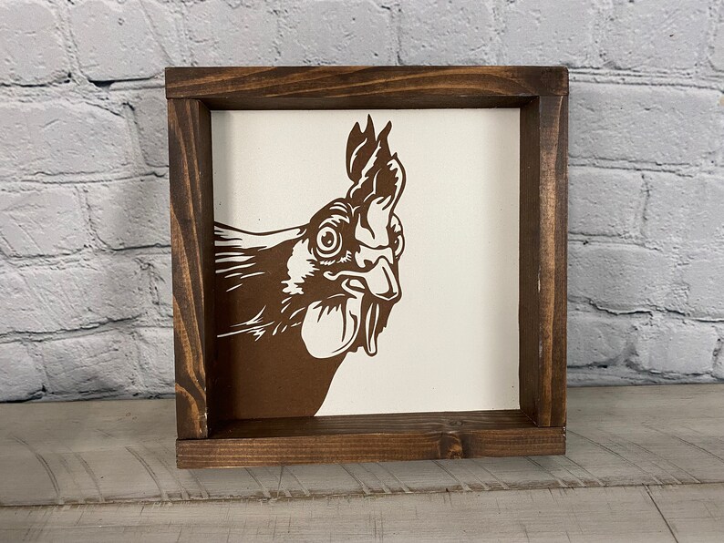 Chicken Sign Farmhouse Decor Animal Signs | Etsy