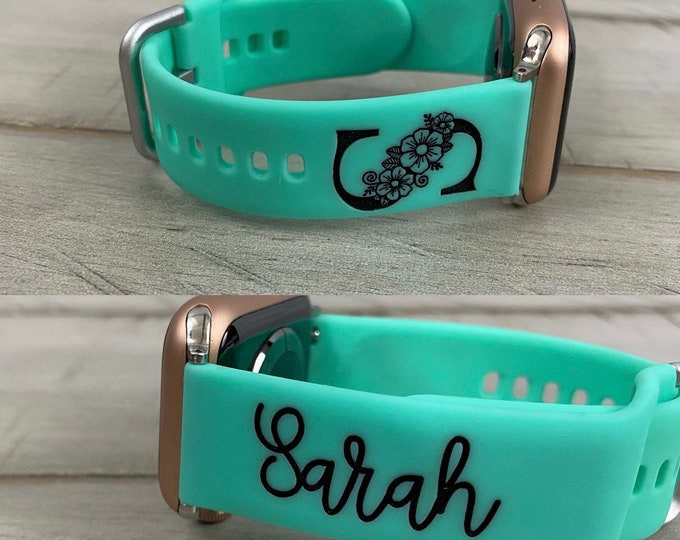 Custom Watch Band Pretty Floral Design Compatible With Apple® Watch ...