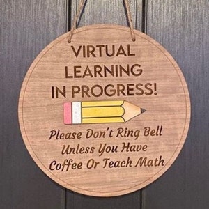 Virtual Learning in Progress Door Sign Homeschool Decor Door - Etsy