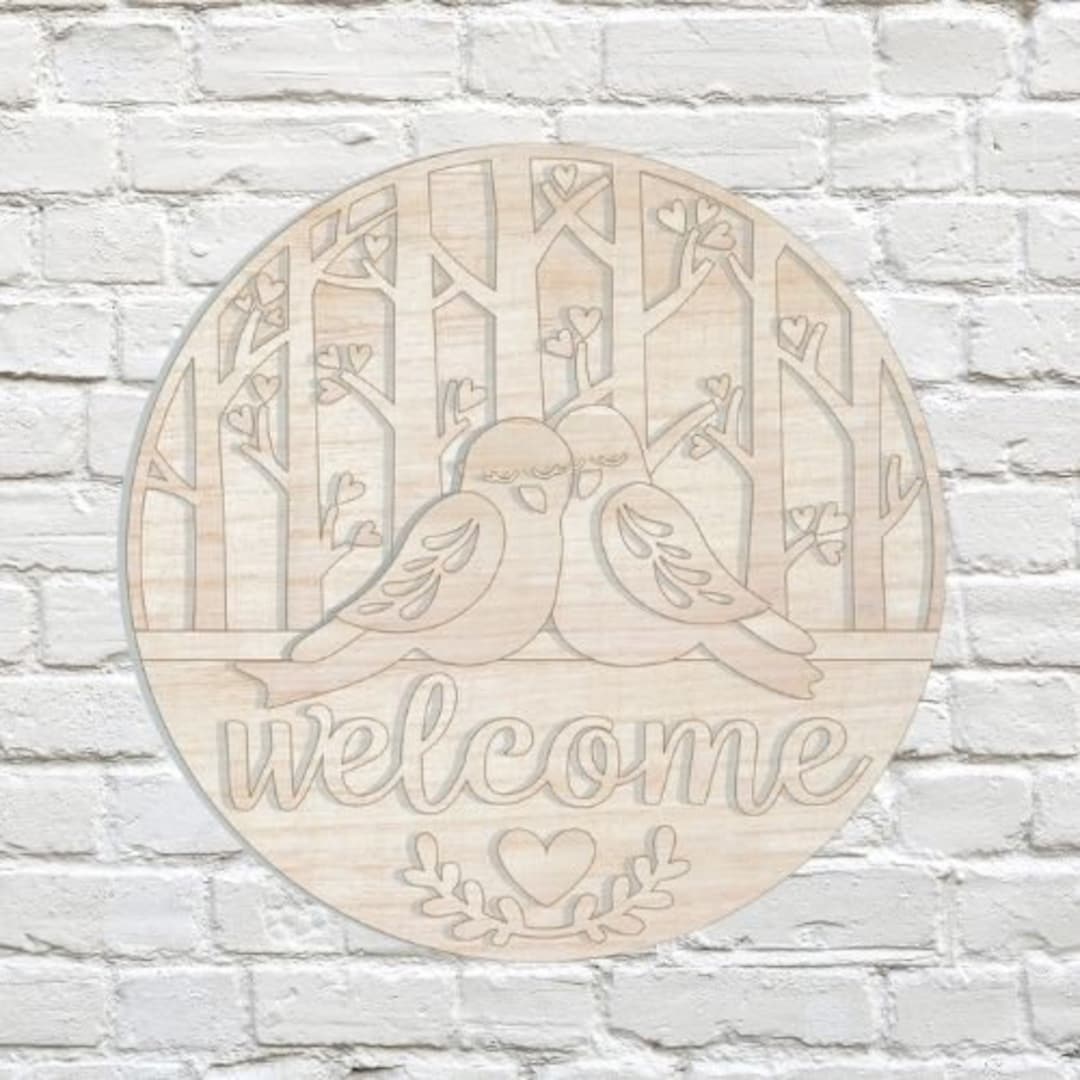 Love Birds Welcome DIY Kit Activity Sign Multiple Sizes - Etsy