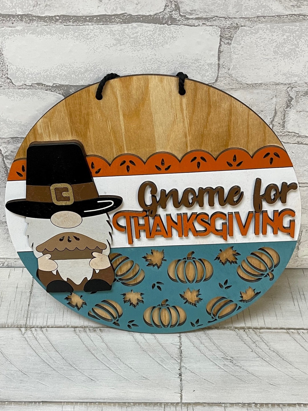 Gnome for Thanksgiving Hanging Sign Home Decor Multiple - Etsy