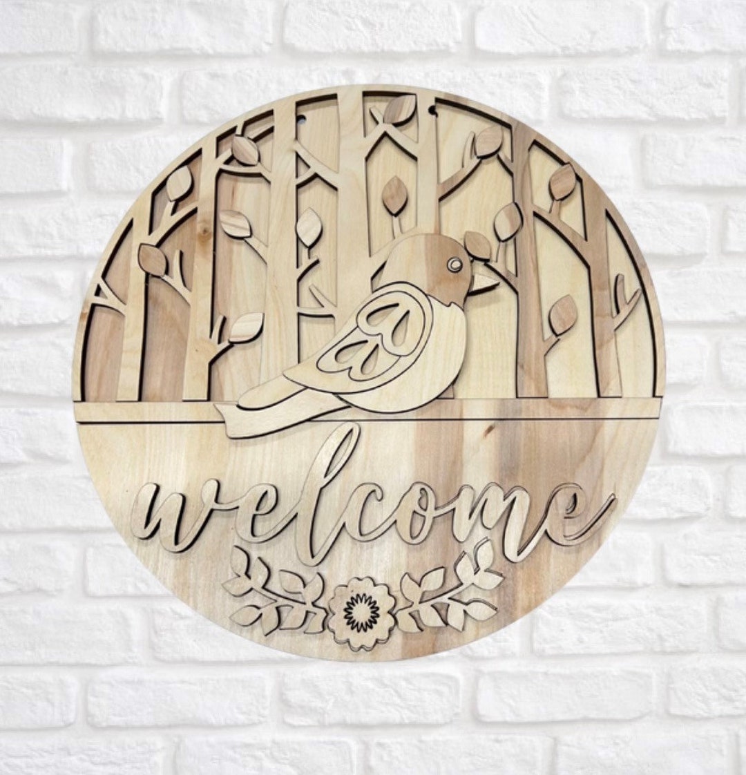 Welcome Robin Sign DIY Kit | Activity Sign | Multiple Sizes Available ...