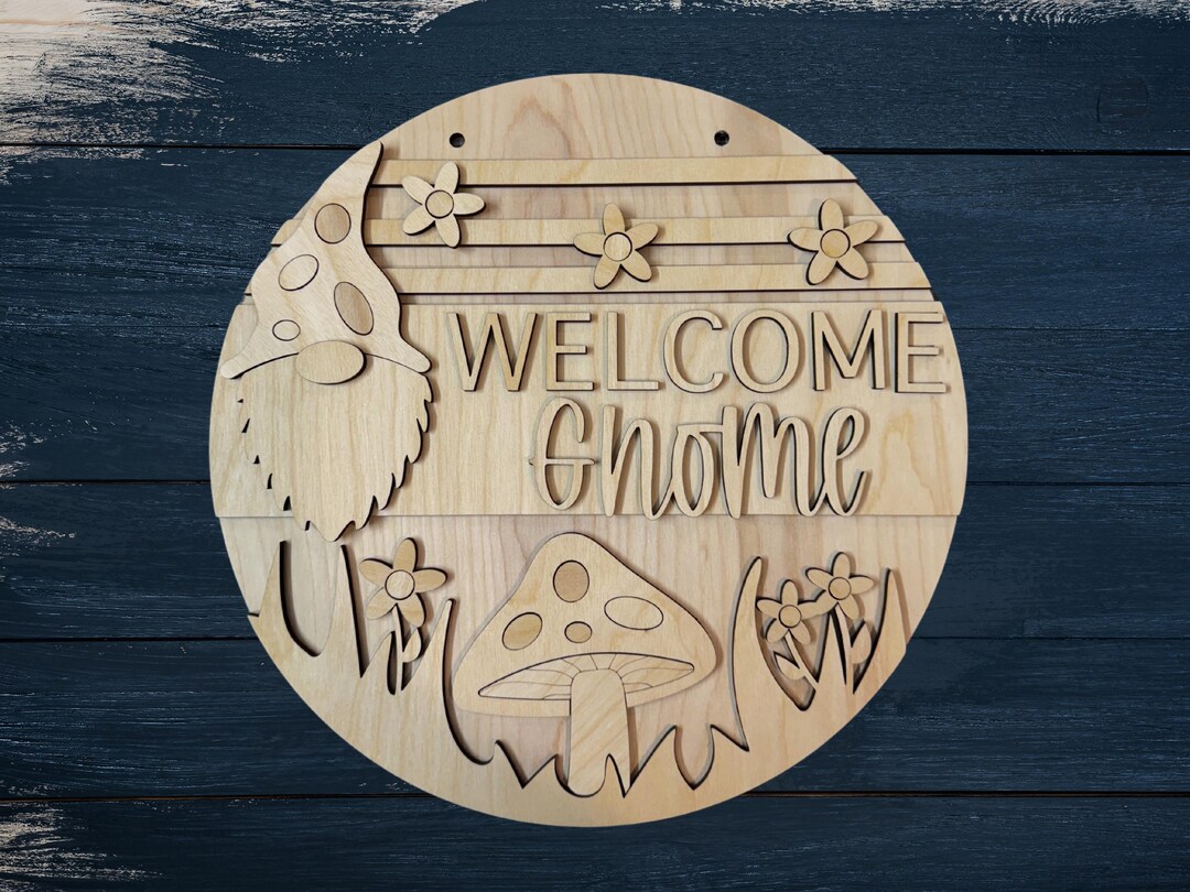 Welcome Gnome Sign DIY Kit | Activity Sign | Multiple Sizes Available ...