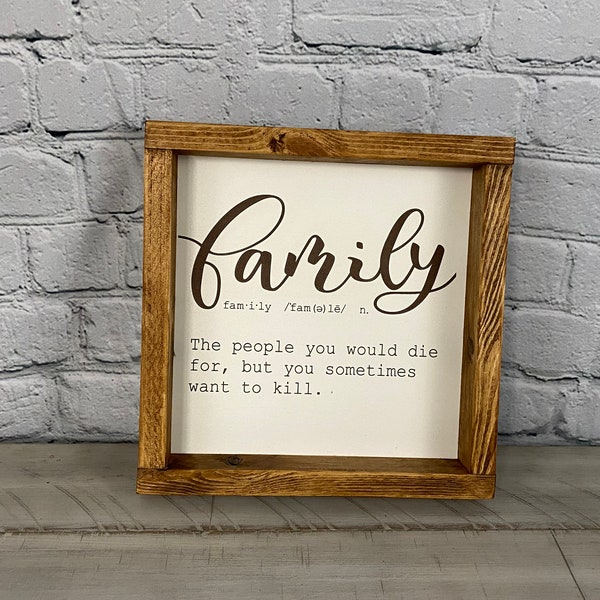 Funny Family Sign - Etsy