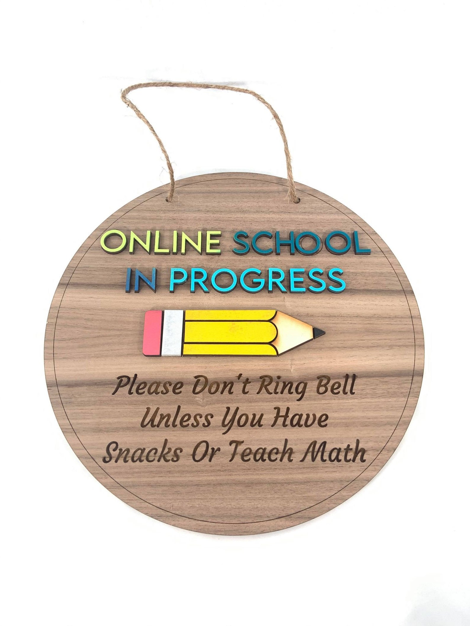 Virtual Learning in Progress Sign Personalize Option | Etsy