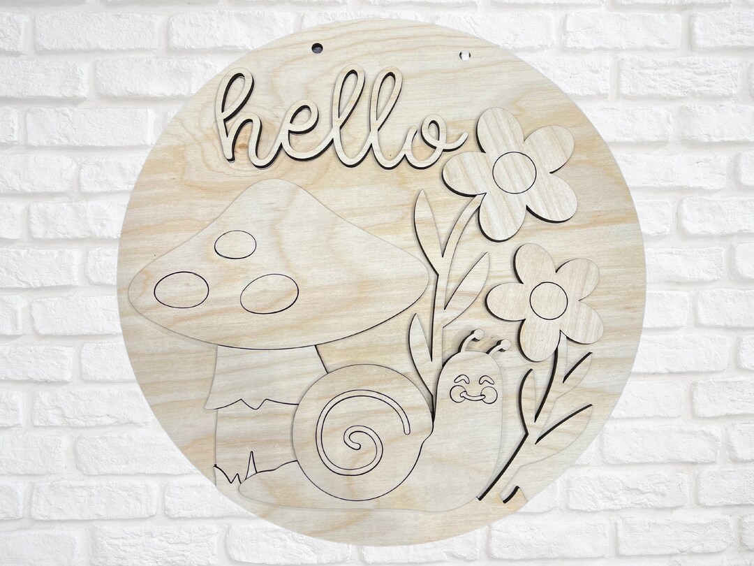 Hello Snail Welcome Sign DIY Kit | Activity Sign | Multiple Sizes ...