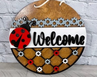 Ladybug Welcome Sign - Etsy