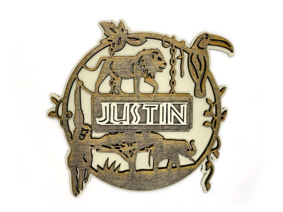 Jungle Theme Decor Personalized Sign Personalized Bedroom | Etsy