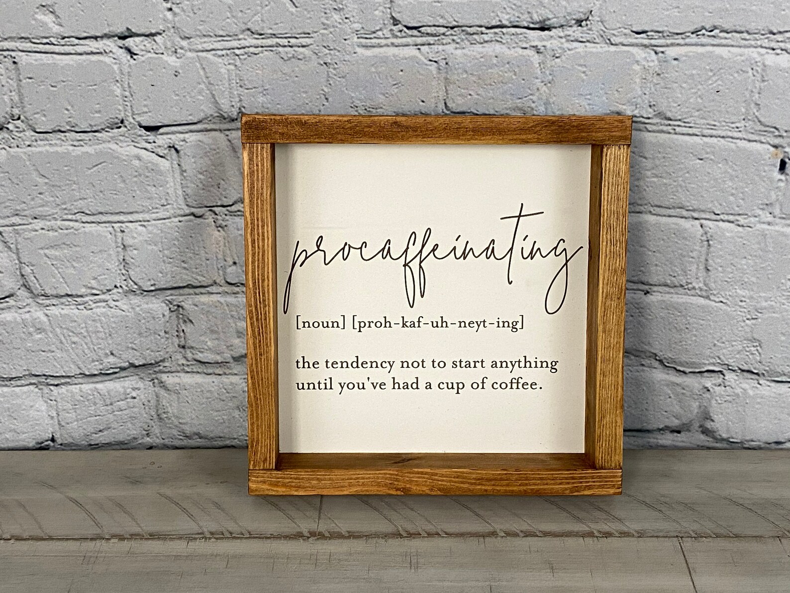 Procaffeinating Sign Farmhouse Decor Funny Signs - Etsy