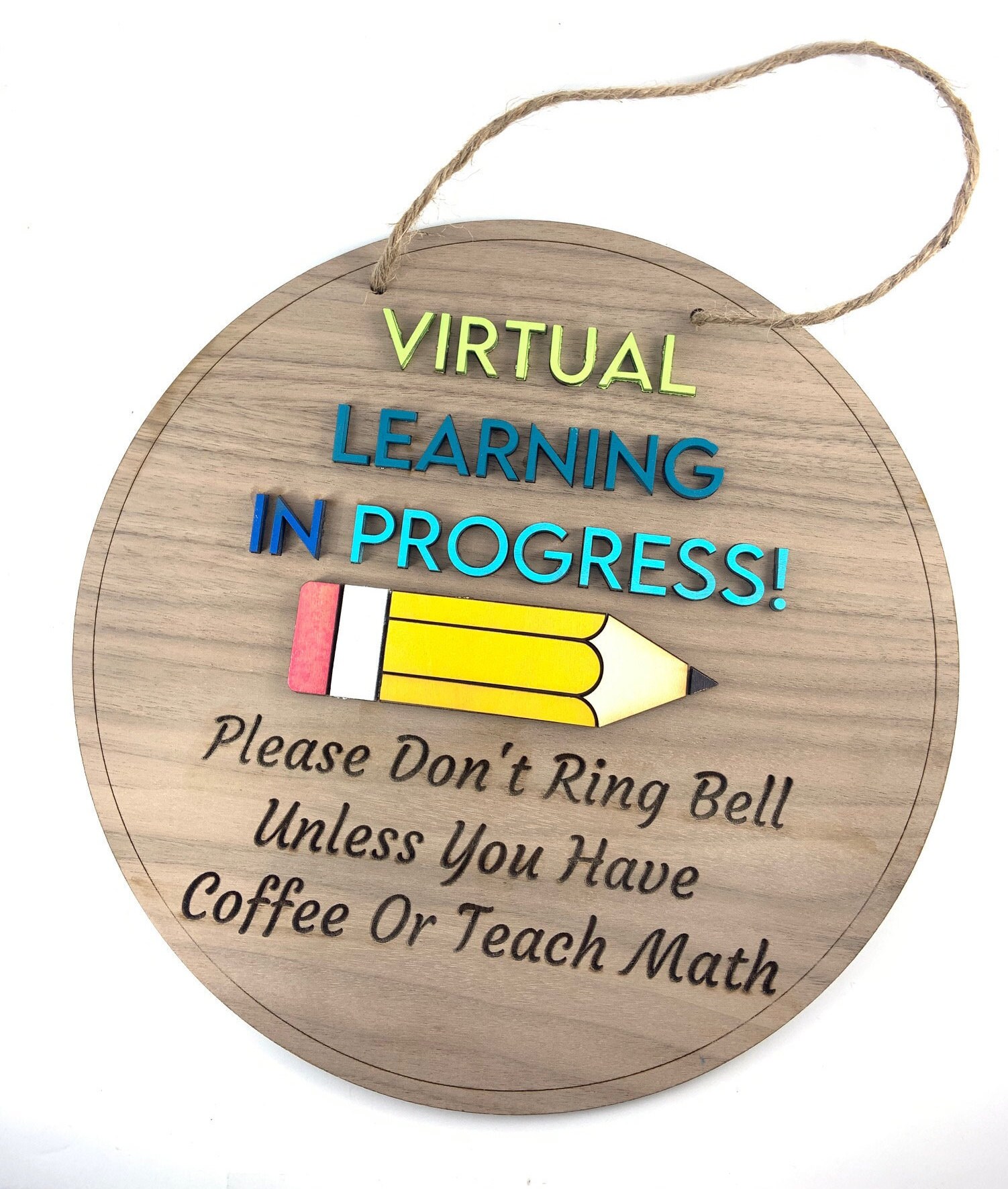 Virtual Learning in Progress Sign Personalize Option - Etsy