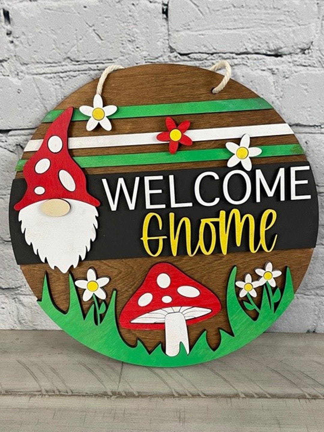 Welcome Gnome Door Sign | Home Decor | Multiple Sizes Available ...