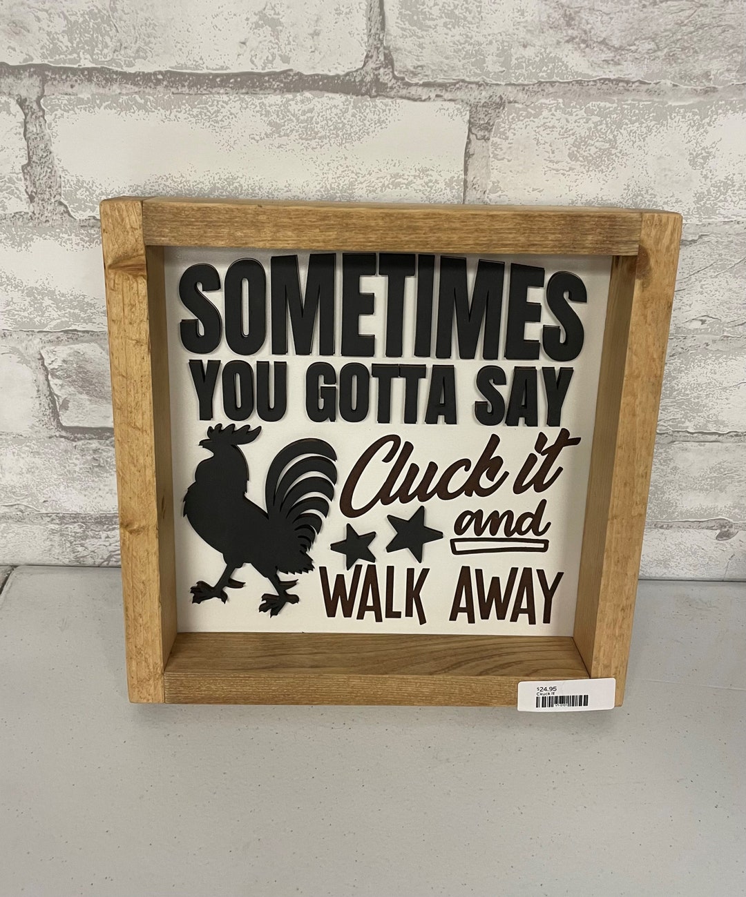 Sometimes You Gotta Say Cluck It | Farmhouse Decor | Animal Signs | - Etsy
