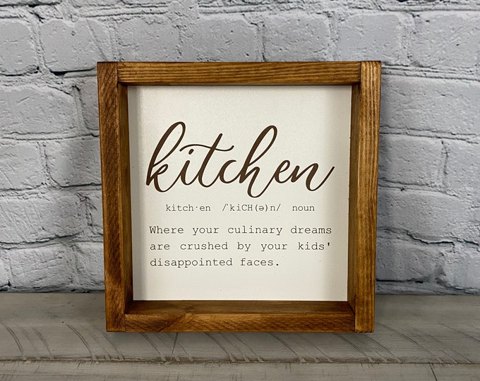 Kitchen Noun Sign Farmhouse Decor Funny Signs - Etsy