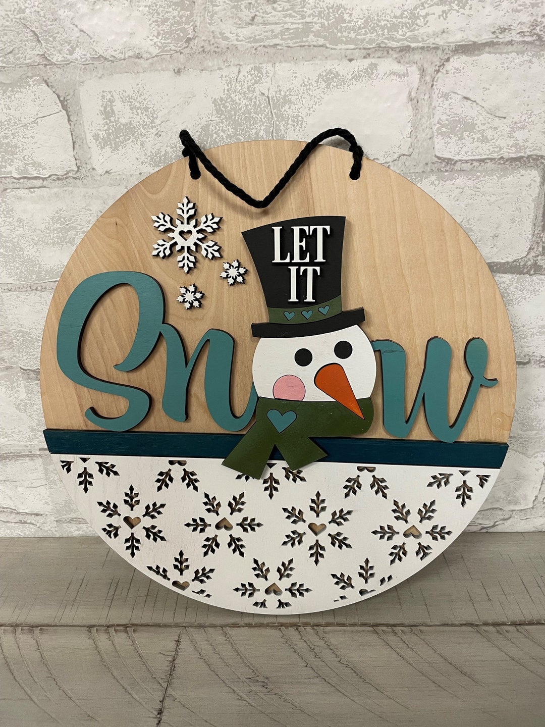 Let It Snow Style 1 Hanging Sign Home Decor Multiple Sizes Available ...