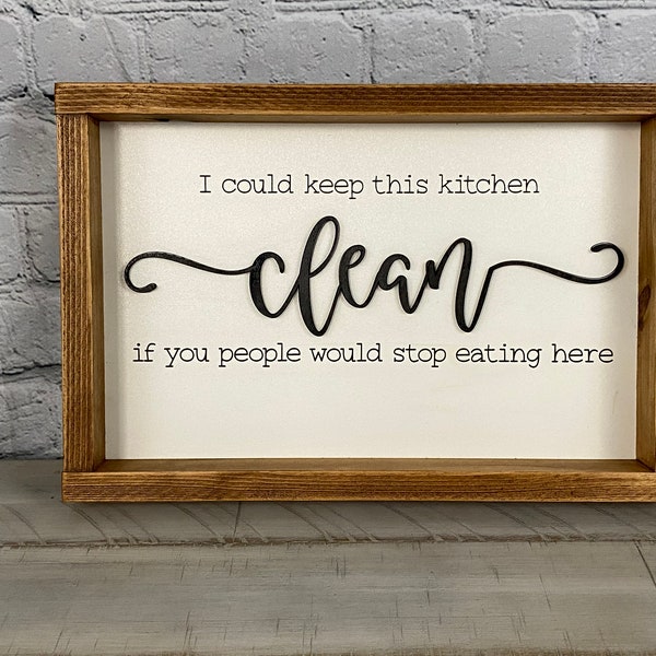 Clean Kitchen Sign - Etsy