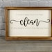 Clean Kitchen Sign | Farmhouse Decor | Kitchen Signs | - Etsy