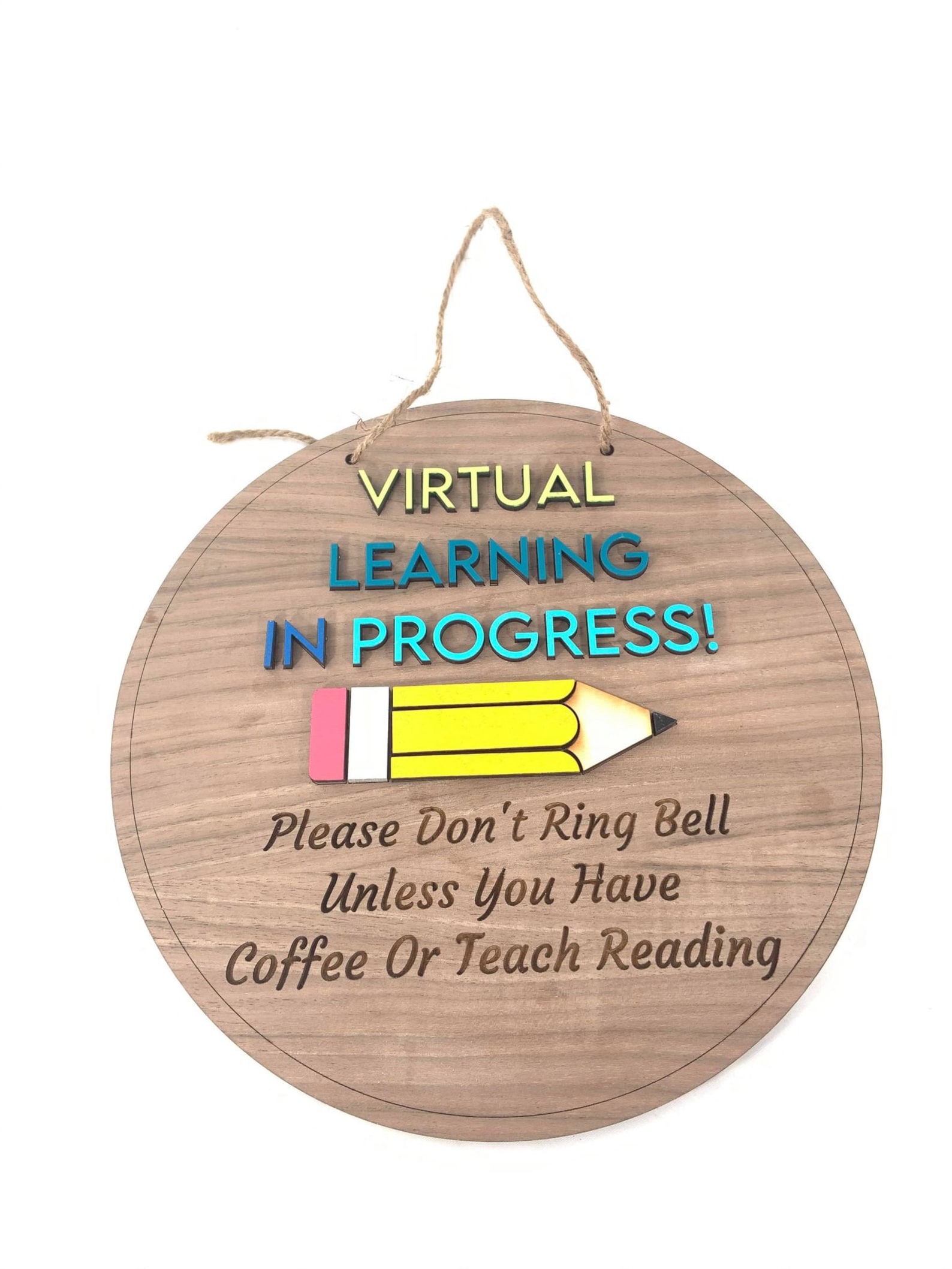 Virtual Learning in Progress Sign Personalize Option | Etsy