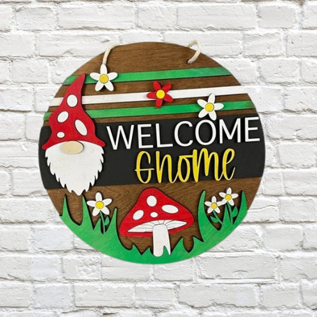 Welcome Gnome Sign DIY Kit Activity Sign Multiple Sizes Available - Etsy