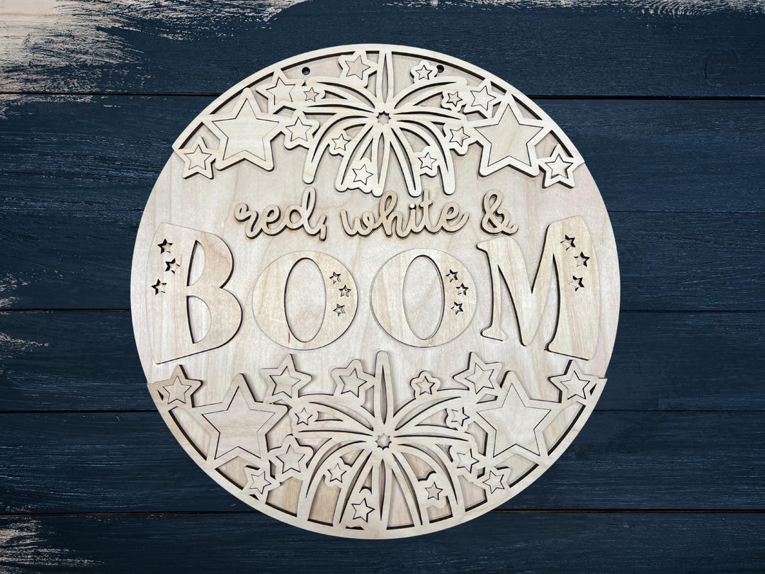 Red, White, and Boom DIY Kit | Activity Sign | Multiple Sizes Available ...