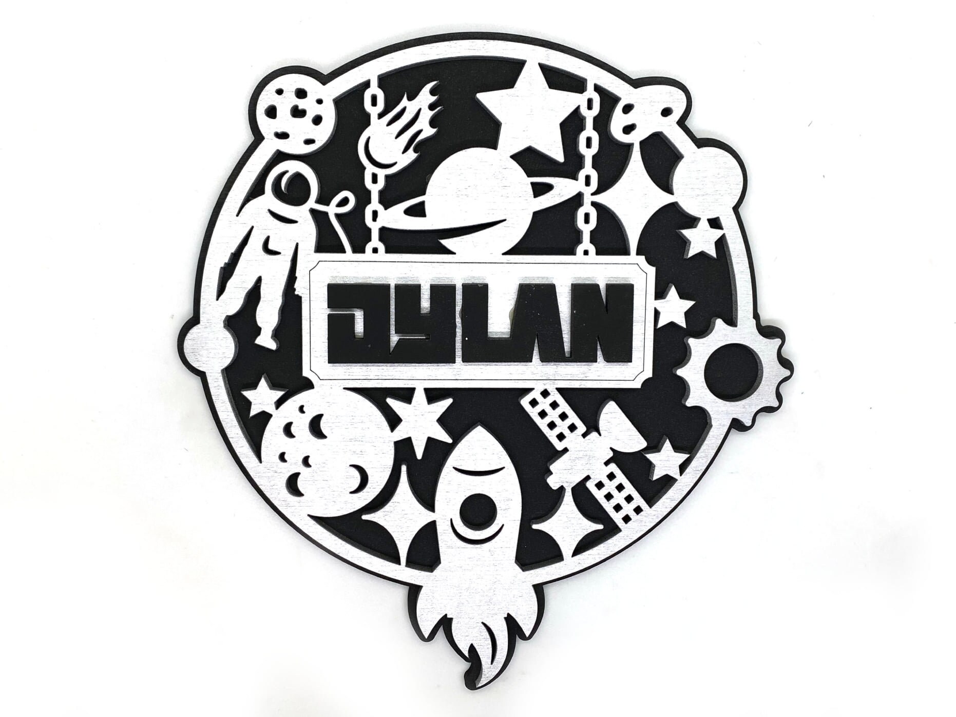 Space Wall Decal Personalized Sign | Outer Space Decor | Bedroom Name ...