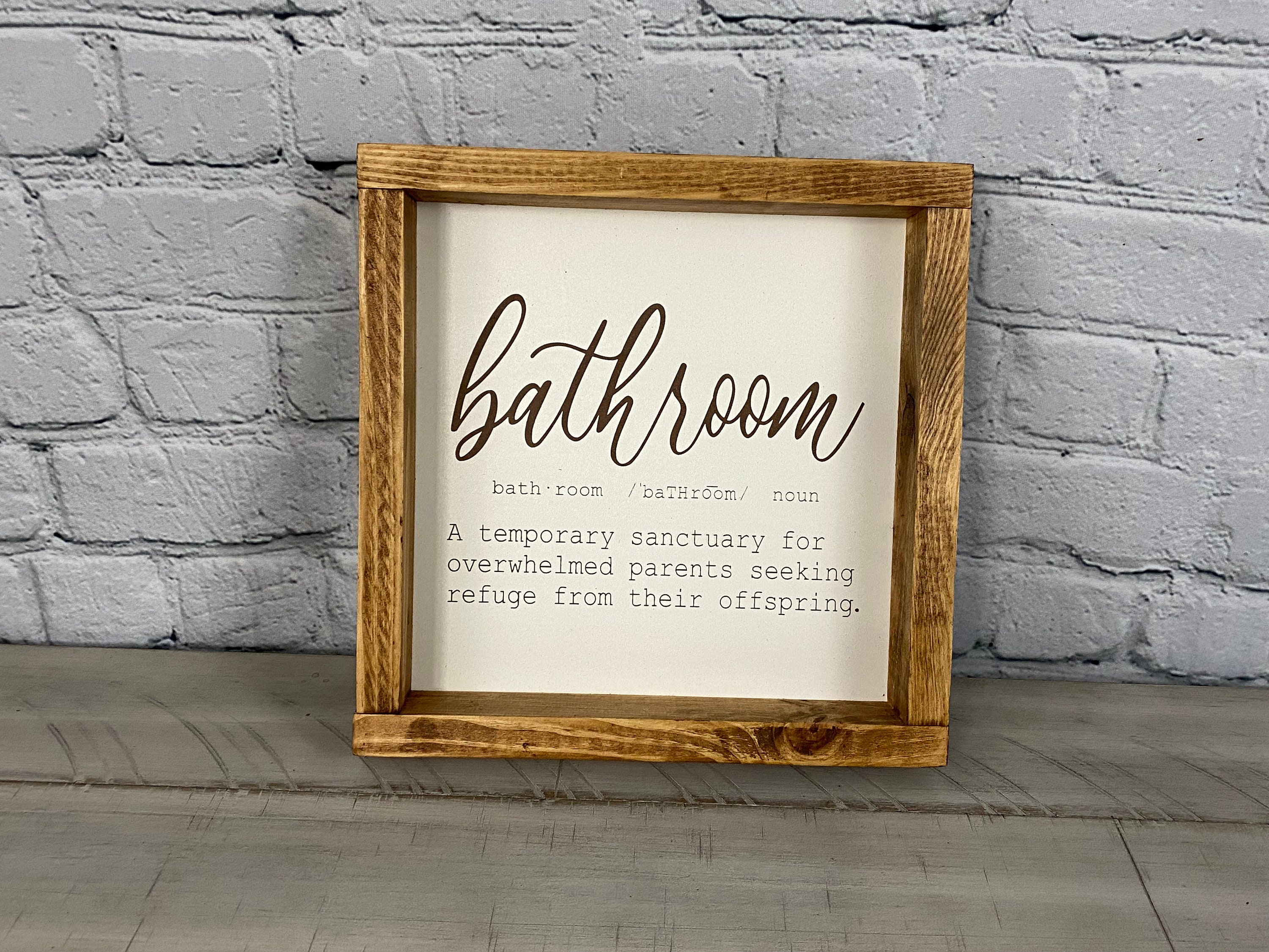 Bathroom Noun Sign Farmhouse Decor Funny Signs - Etsy