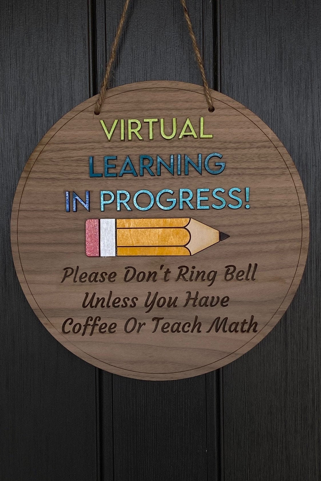 Virtual Learning in Progress Sign Personalize Option - Etsy
