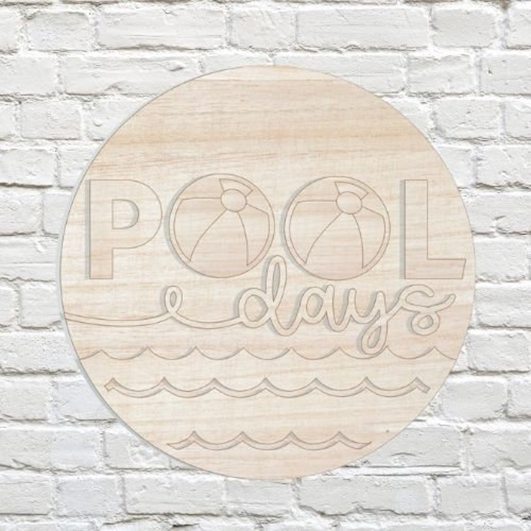 Pool Days DIY Kit Activity Sign Multiple Sizes Available - Etsy