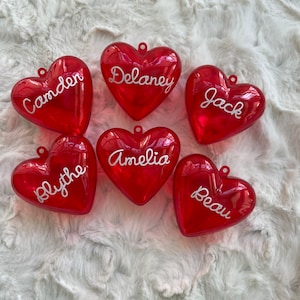 Personalized Fillable Plastic Heart Container | Plastic Heart Treat ...
