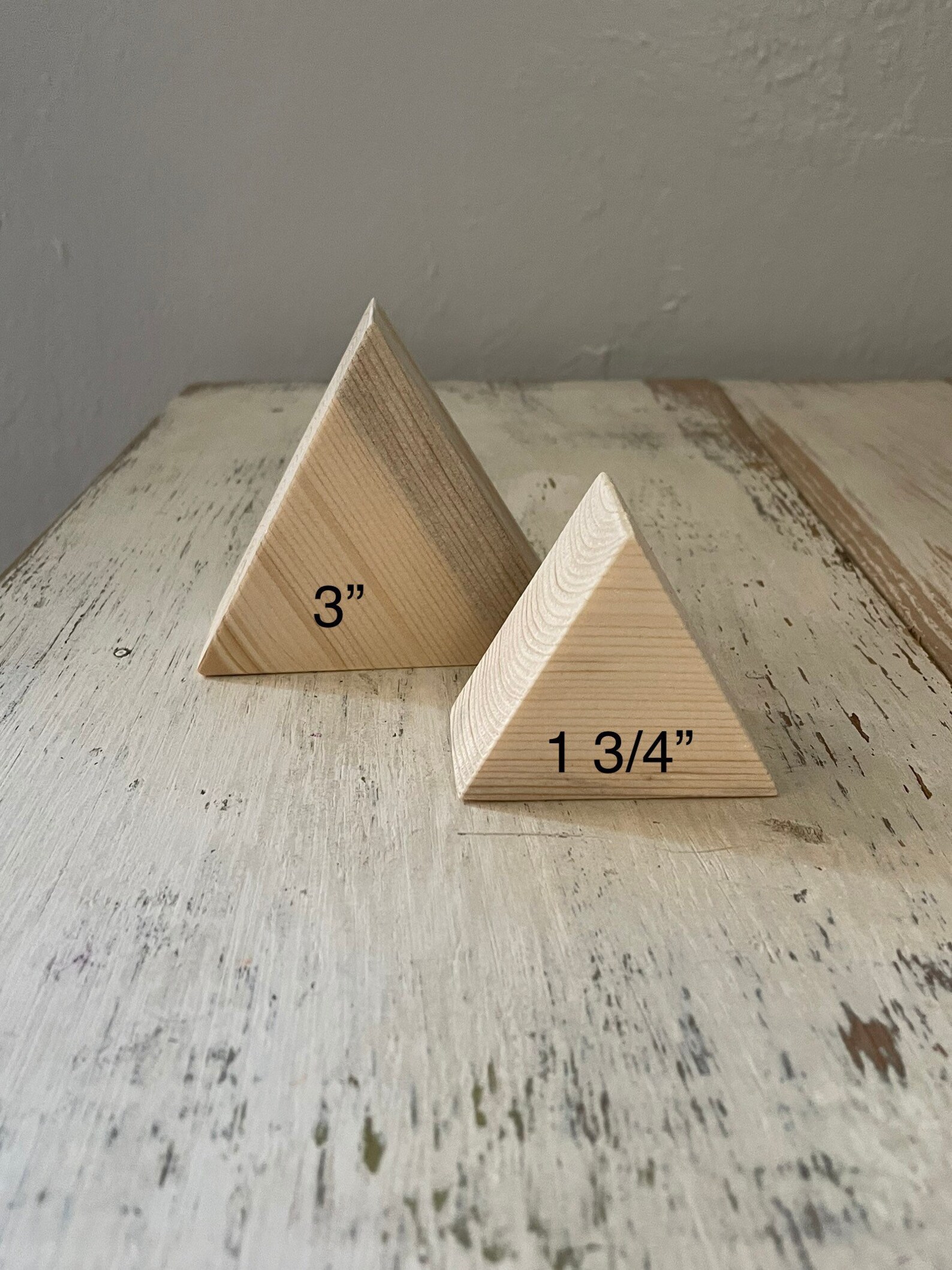 1 3/4 inch wood triangle blocks wood craft blanks DIY wood | Etsy