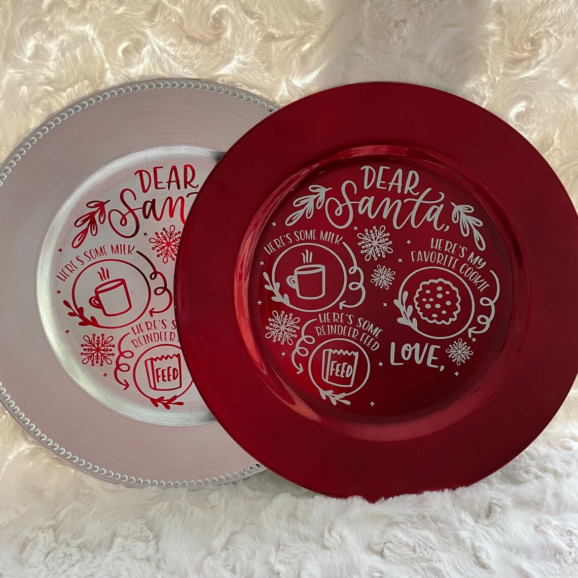 Santa Cookie Plate Christmas Cookie Plate Dear Santa Snack - Etsy